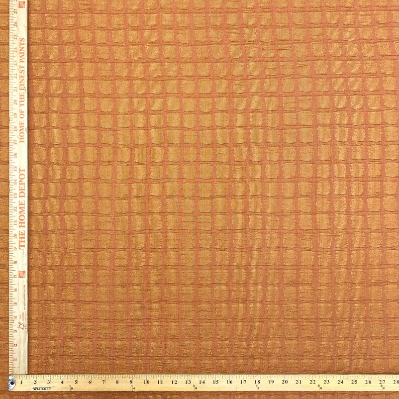 Terracotta Check Jacquard Upholstery Fabric 52 - Etsy