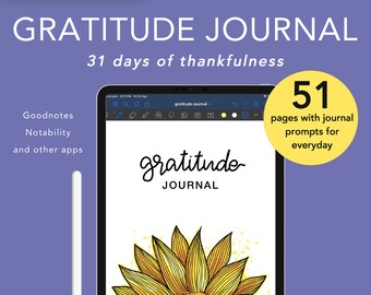 Gratitude Journal Digital Planner for iPad - Etsy