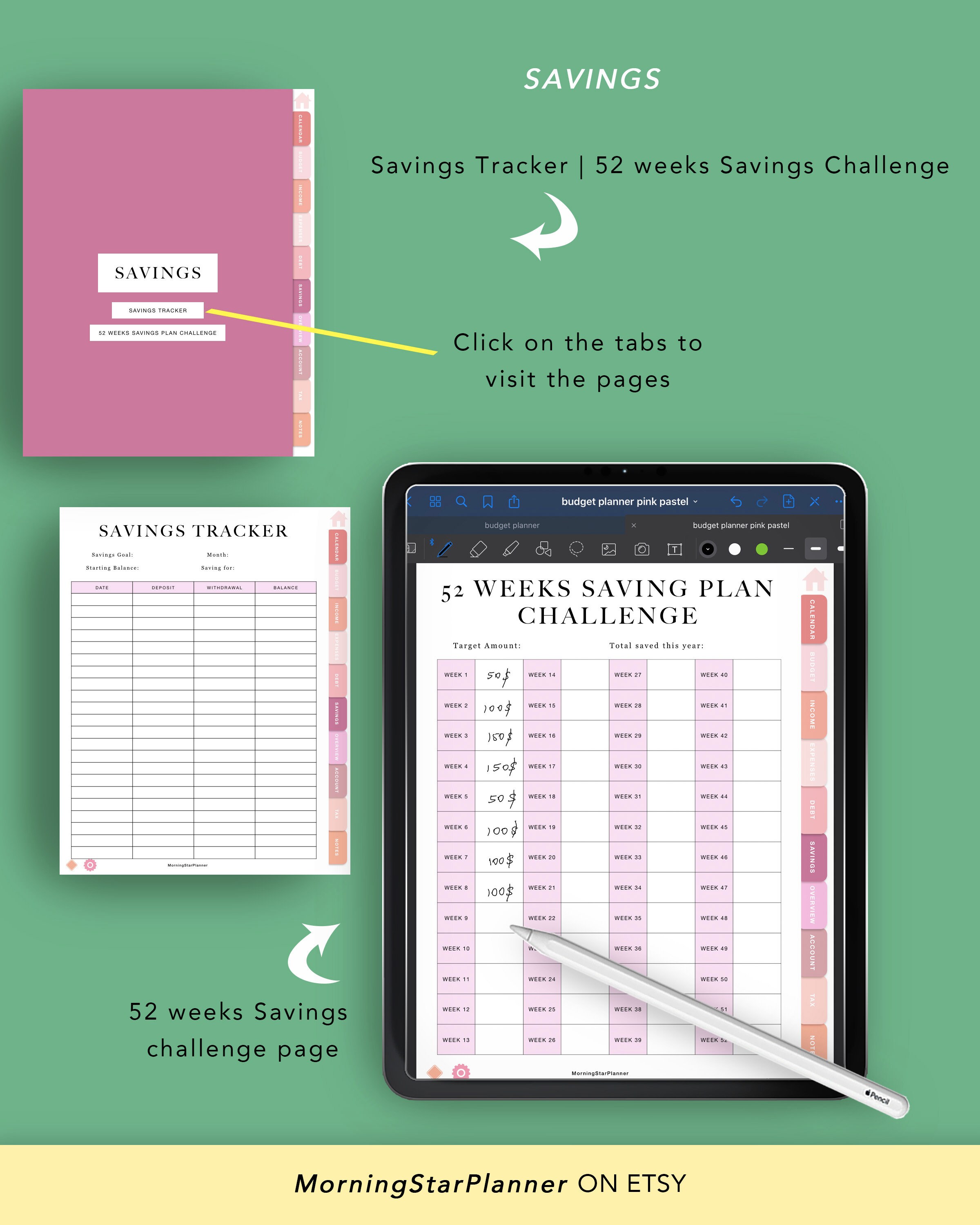 Digital Budget Planner Finance Planner Ipad Tablet | Etsy