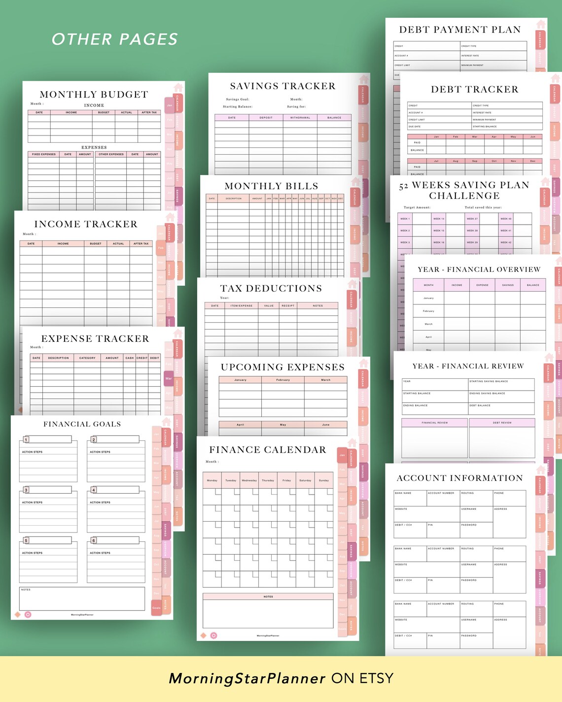 Digital Budget Planner Finance Planner Ipad Tablet Etsy