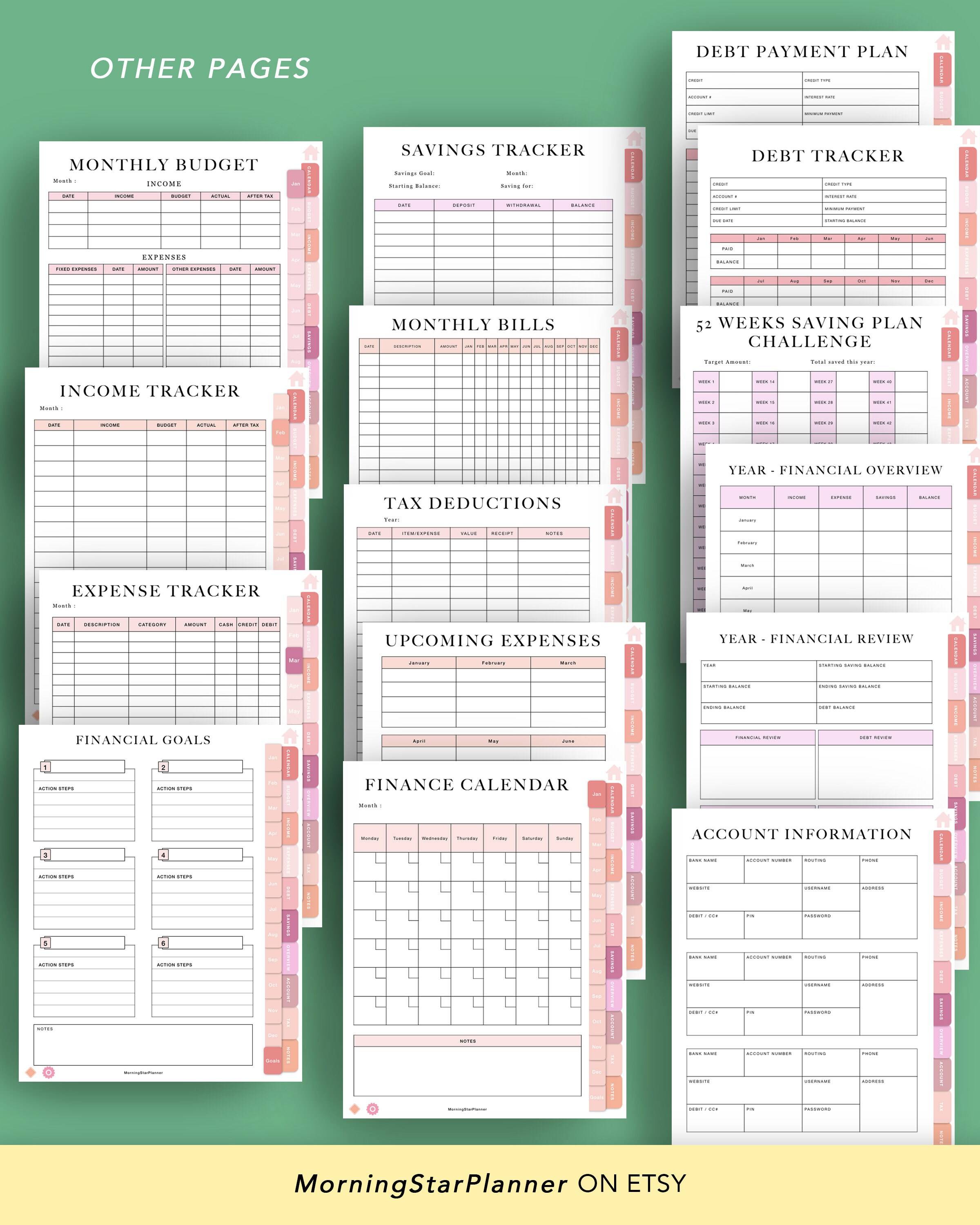 Digital Budget Planner Finance Planner Ipad Tablet | Etsy