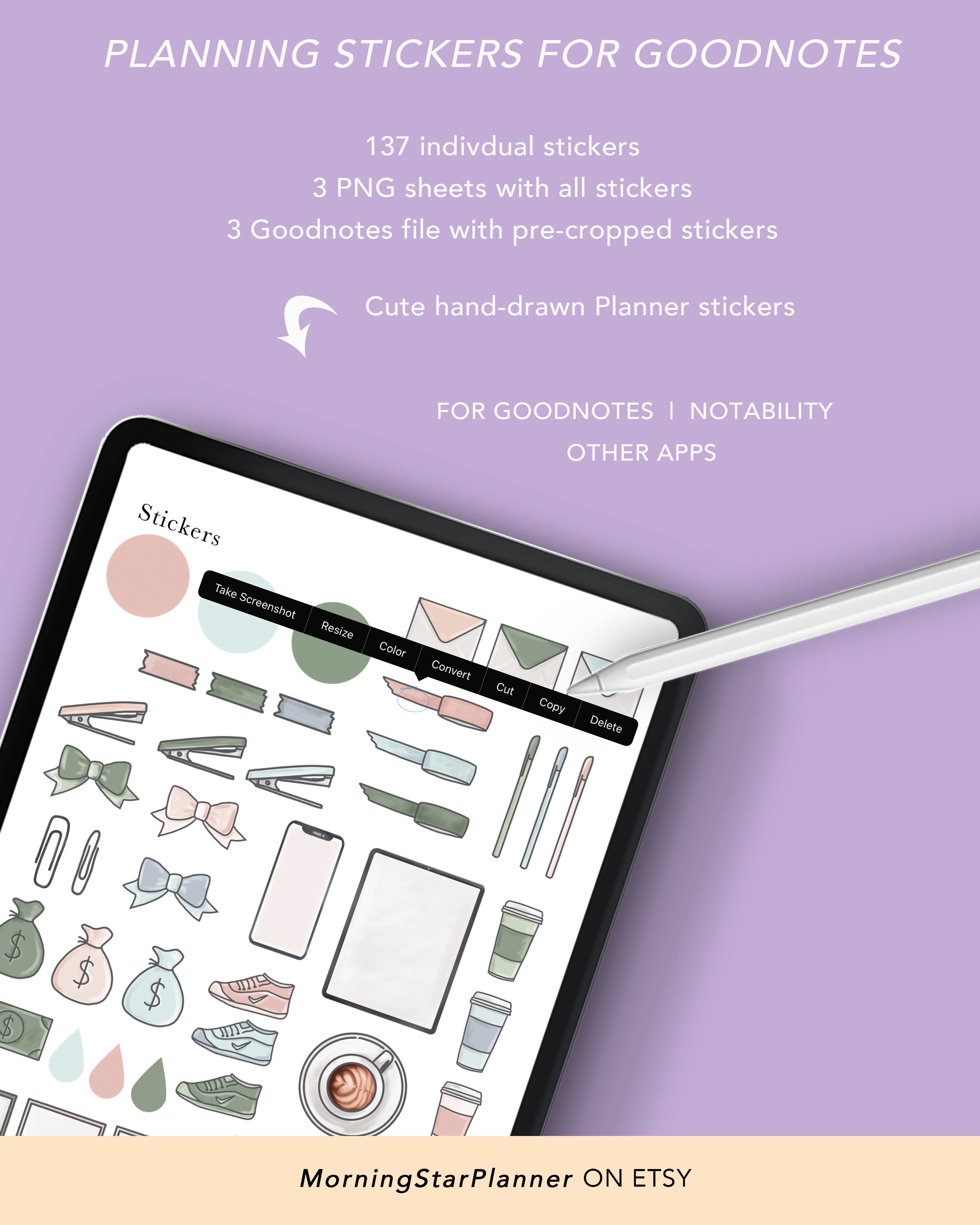 Planner Digital Stickers for Goodnotes iPad & Tablet Planner | Etsy