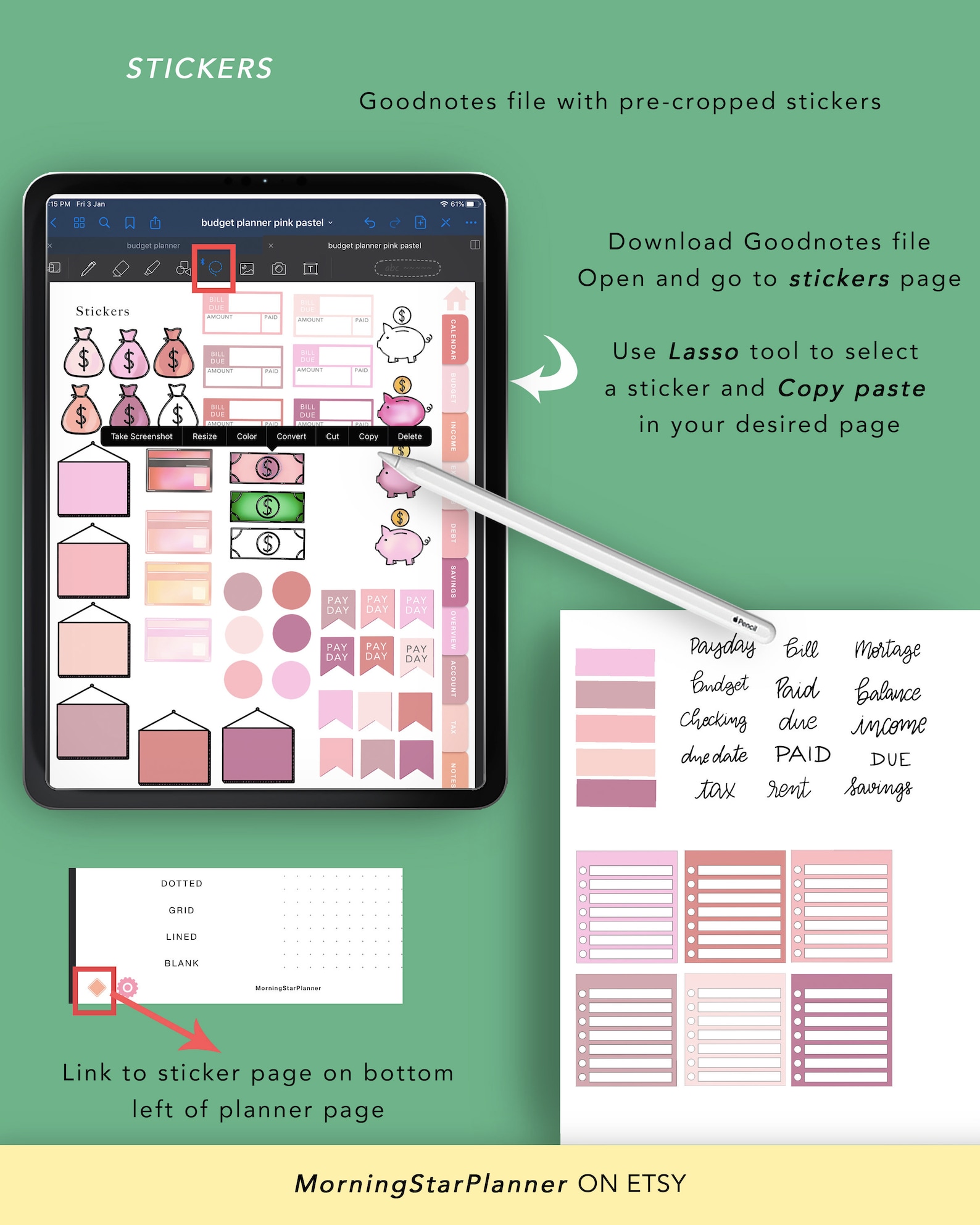 Digital Budget Planner Finance Planner Ipad Tablet - Etsy