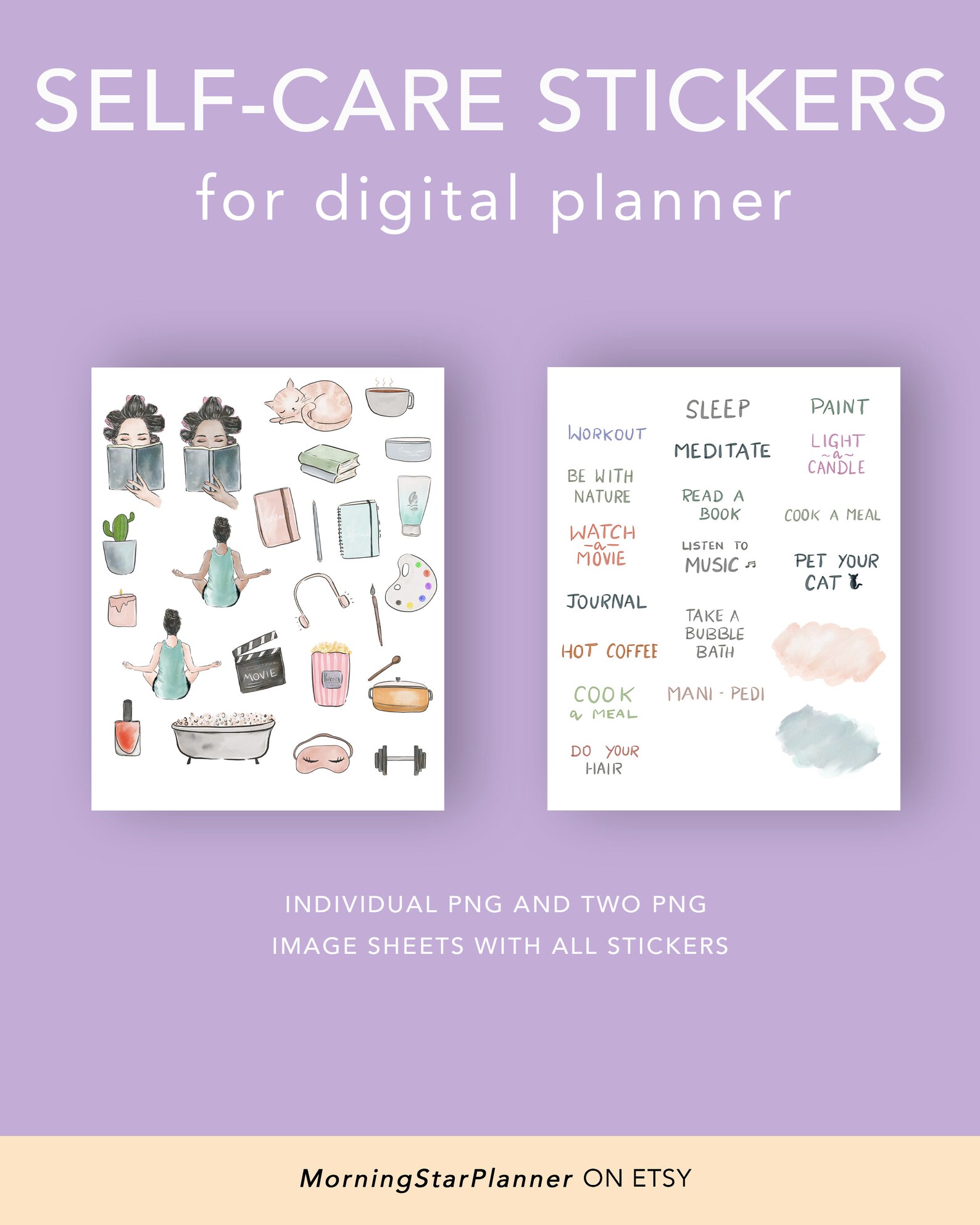 Buy Self Care Digital Stickers for Goodnotes Ipad & Tablet Online in ...