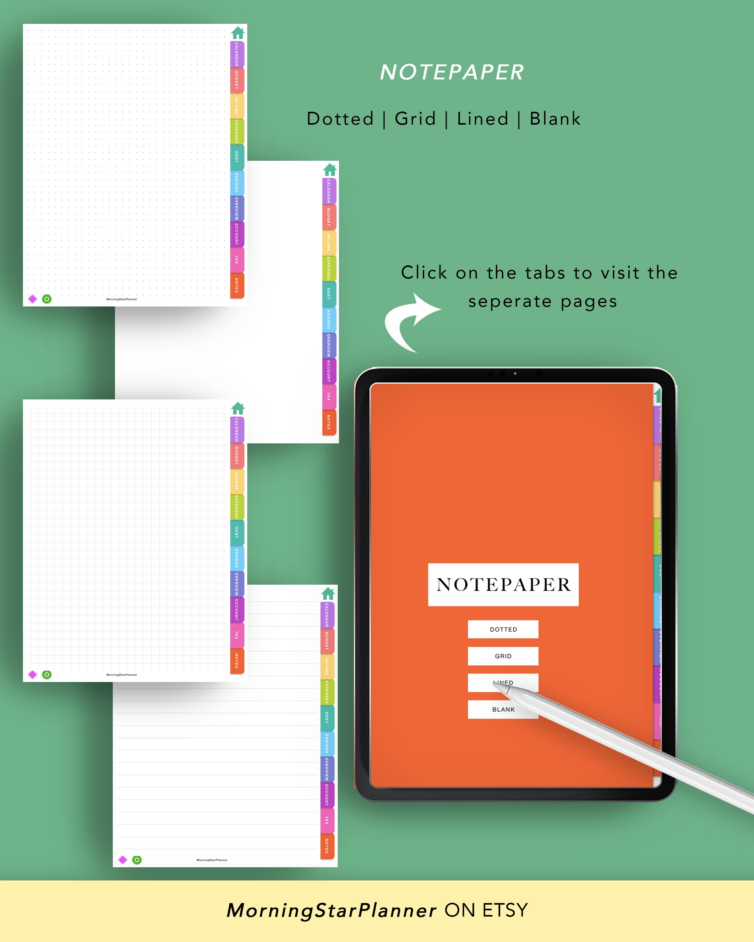 Digital Budget Planner, Digital Finance Planner, iPad Planner ...