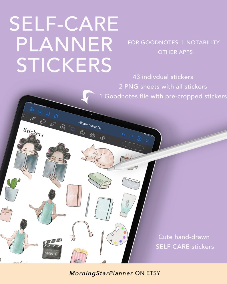Buy Self Care Digital Stickers for Goodnotes Ipad & Tablet Online in ...