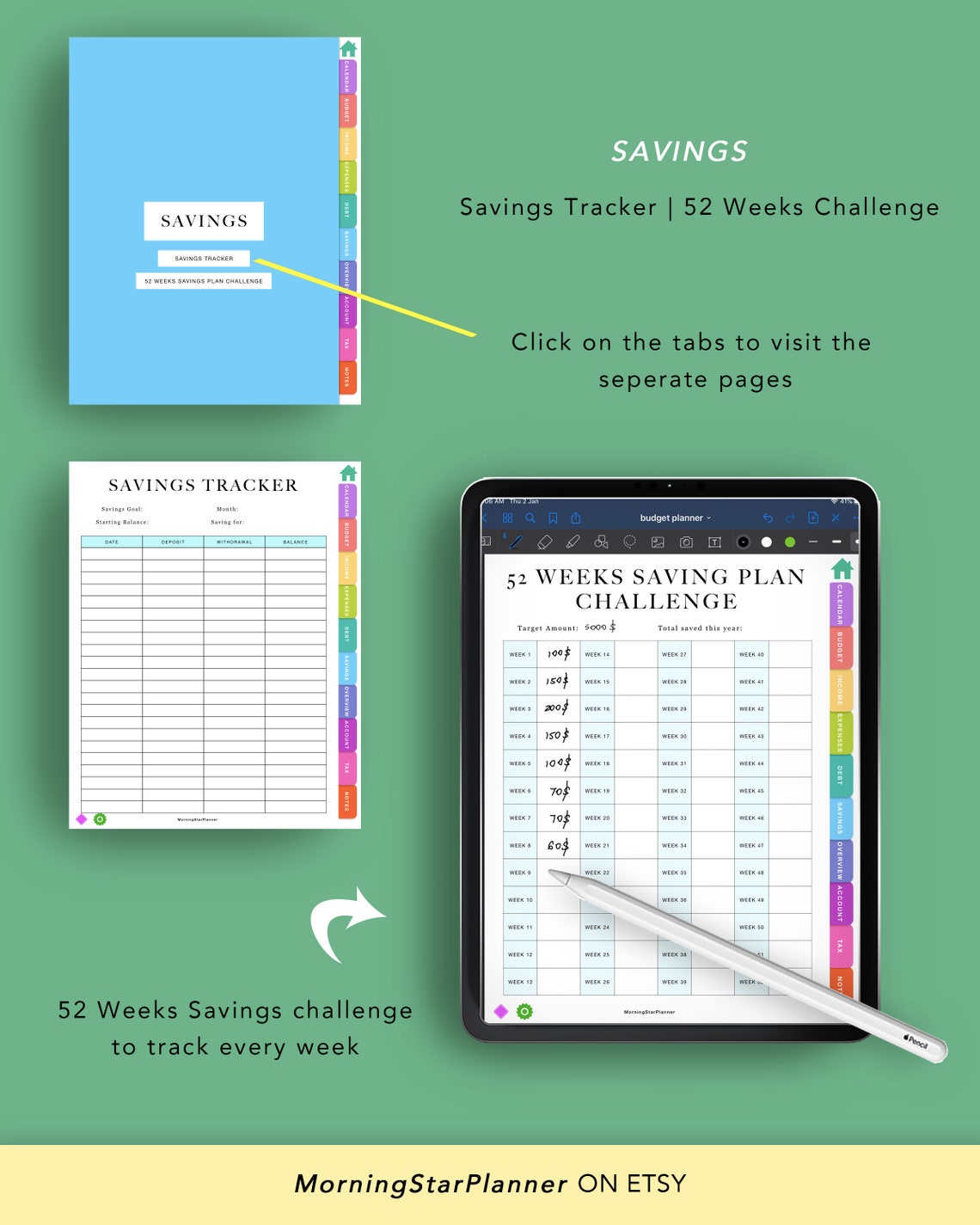 Digital Budget Planner Digital Finance Planner Ipad Planner - Etsy