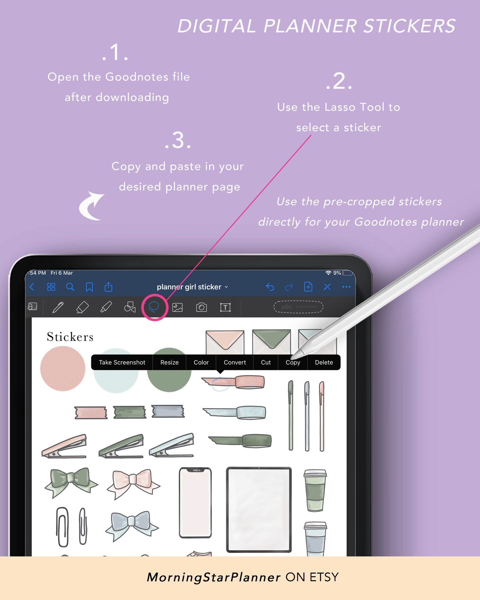 Planner Digital Stickers for Goodnotes iPad & Tablet Planner | Etsy