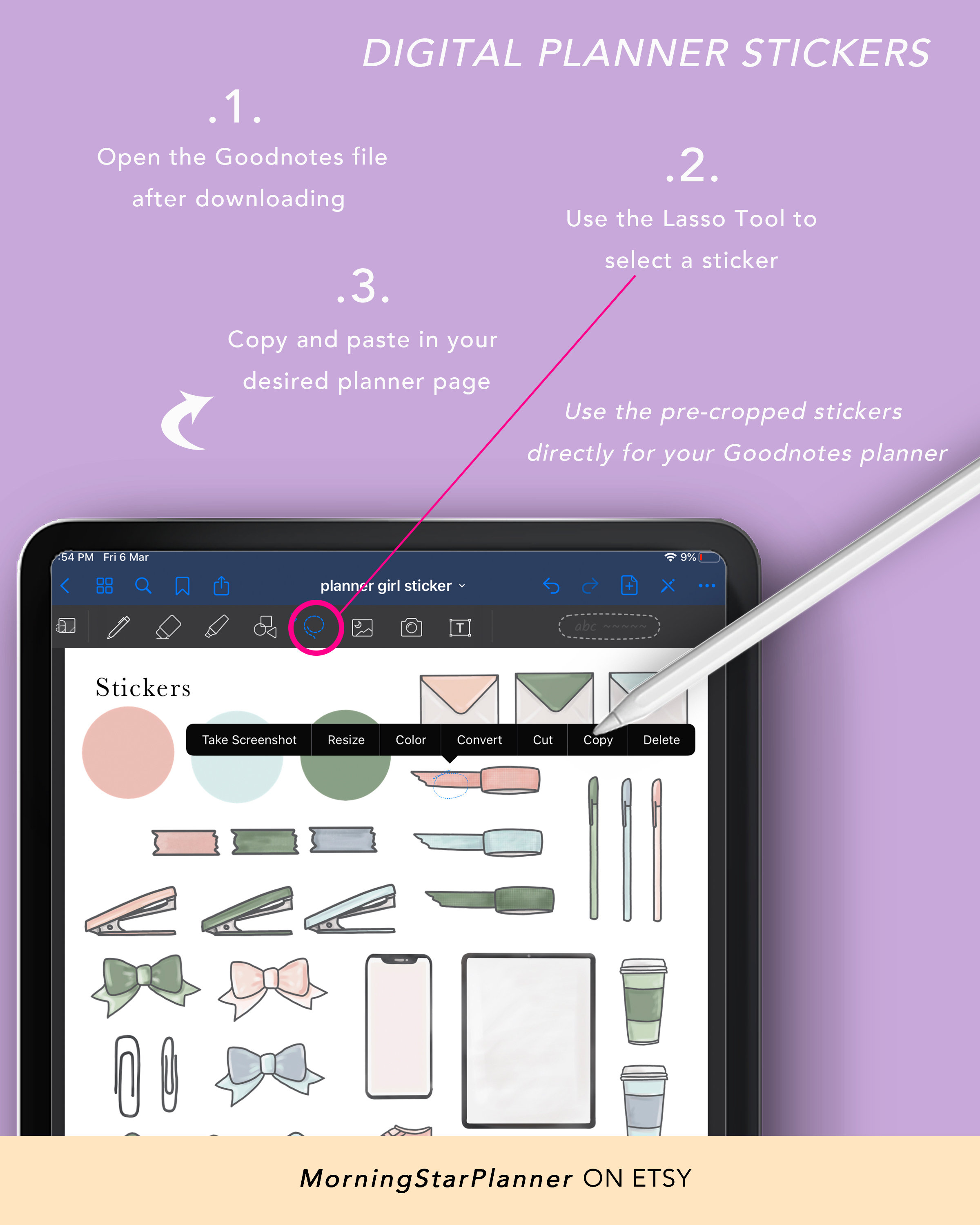 Planner Digital Stickers for Goodnotes Ipad & Tablet Planner - Etsy India