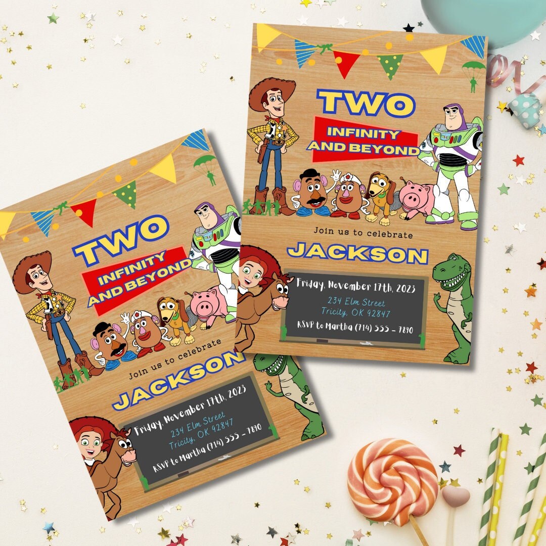 EDITABLE Two Infinity and Beyond Birthday Party 2yo Invitation DIGITAL ...