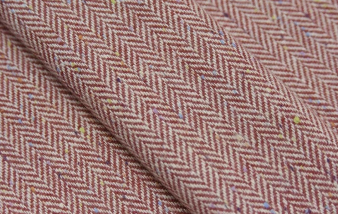 Colorful Specks Herringbone Wool Fabric by the Yard - Etsy