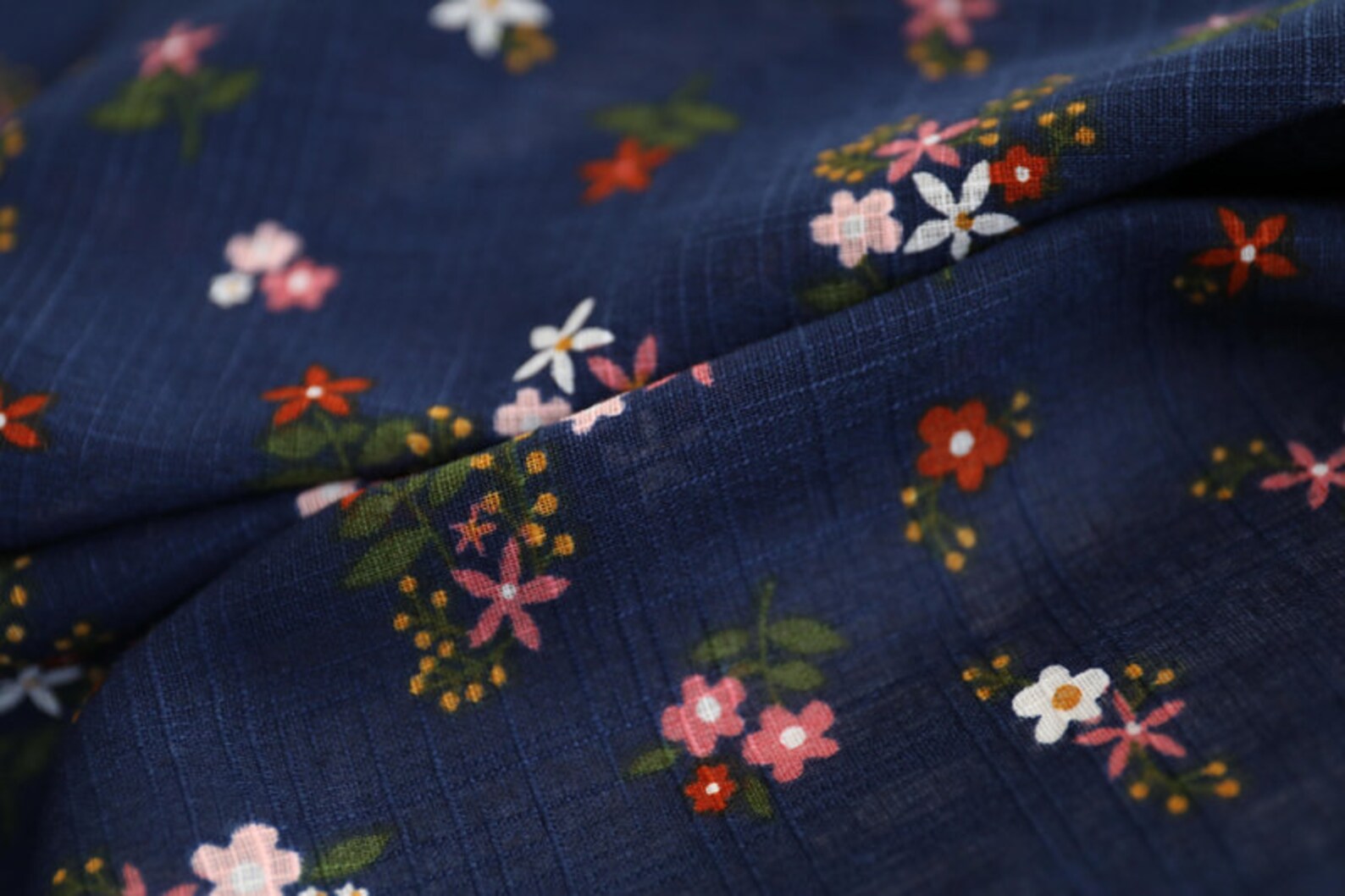 Japanese fabric Print linen cotton fabric by the yard | Etsy