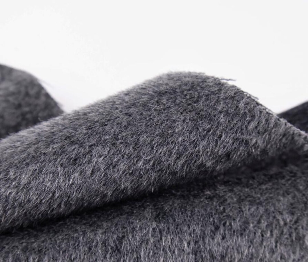 Alpaca Wool Fabric by the Yard Grey - Etsy