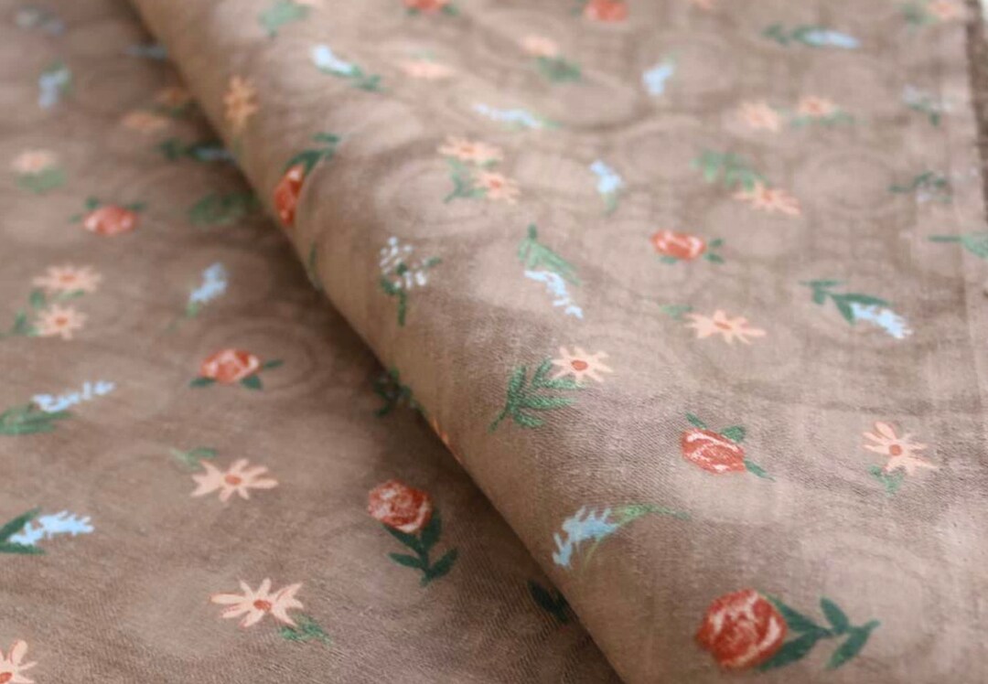 Print Linen Fabric by the Yard - Etsy