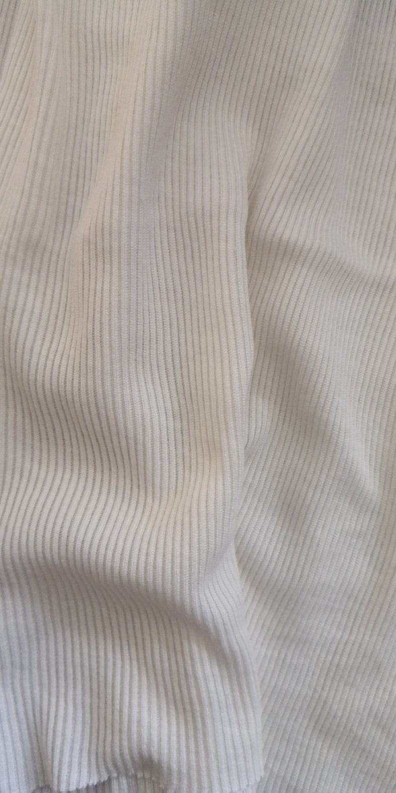 White/black Knit Ribbed Silk Cotton Fabric by the Yard - Etsy