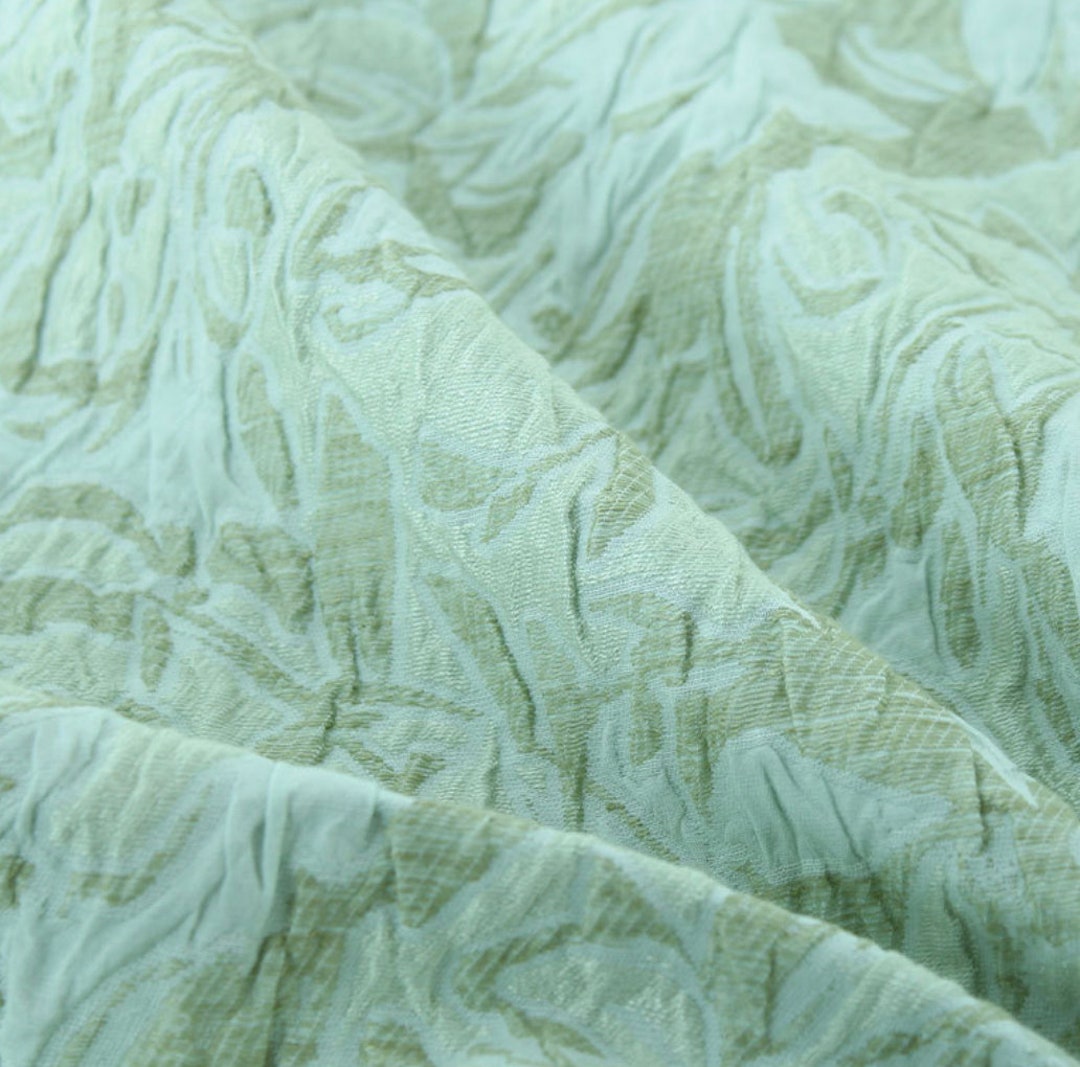 Jacquard Linen Cotton Fabric by the Yard - Etsy