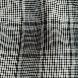 Plaid Linen Fabric by the Yard - Etsy