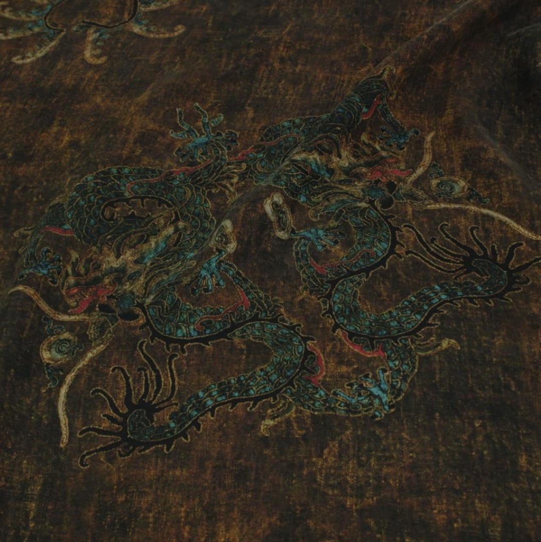 Printed on Both Sides, Print Cupra Fabric, Floral Cupro Fabric by the ...