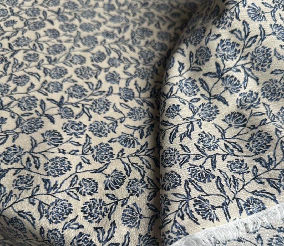 Print Linen Fabric by the Yard - Etsy