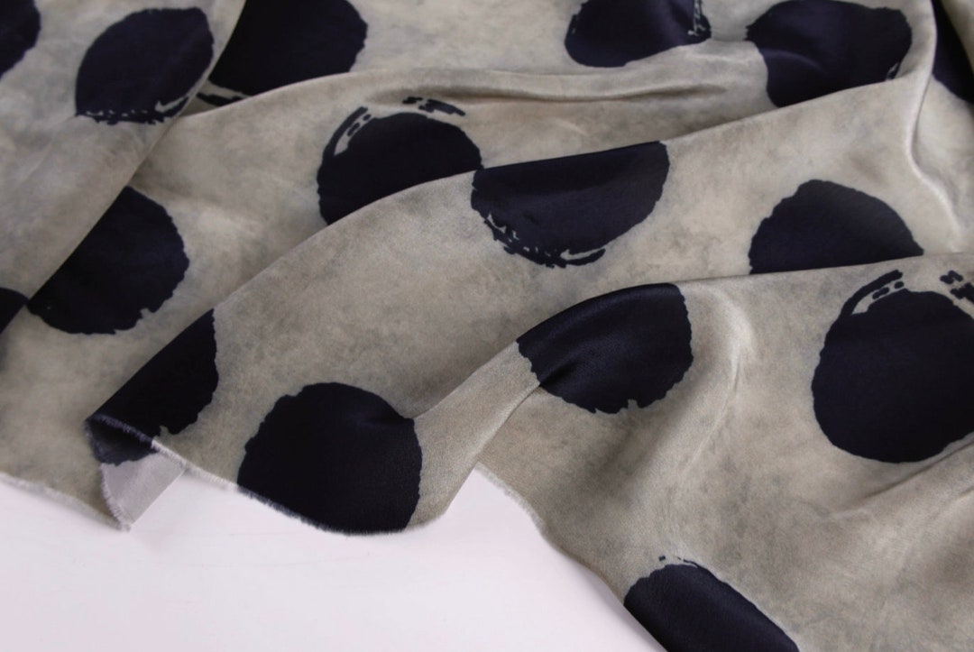 Polka Dots Dotted Print Cupra Cupro Fabric by the Yard - Etsy