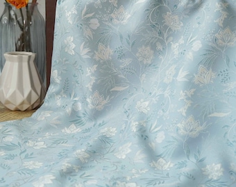 LIGHT BLUE Floral Brocade Fabric (60 In.) Sold by the Yard - Etsy
