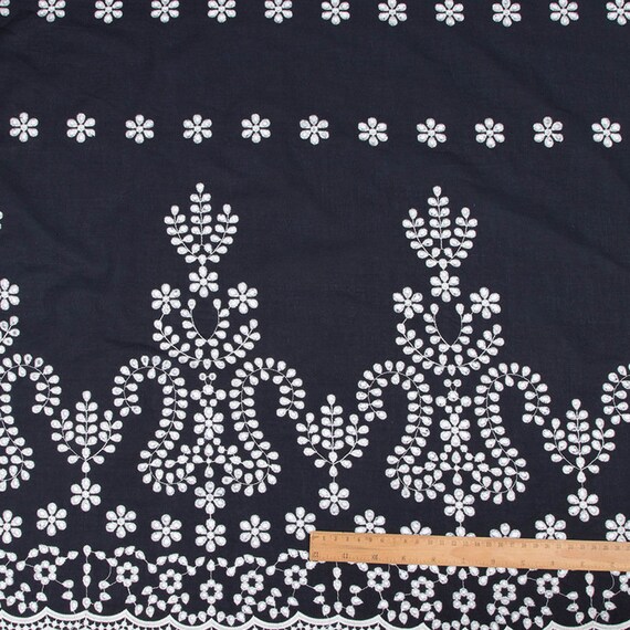 Embroidery Cotton Fabric by the Yard - Etsy