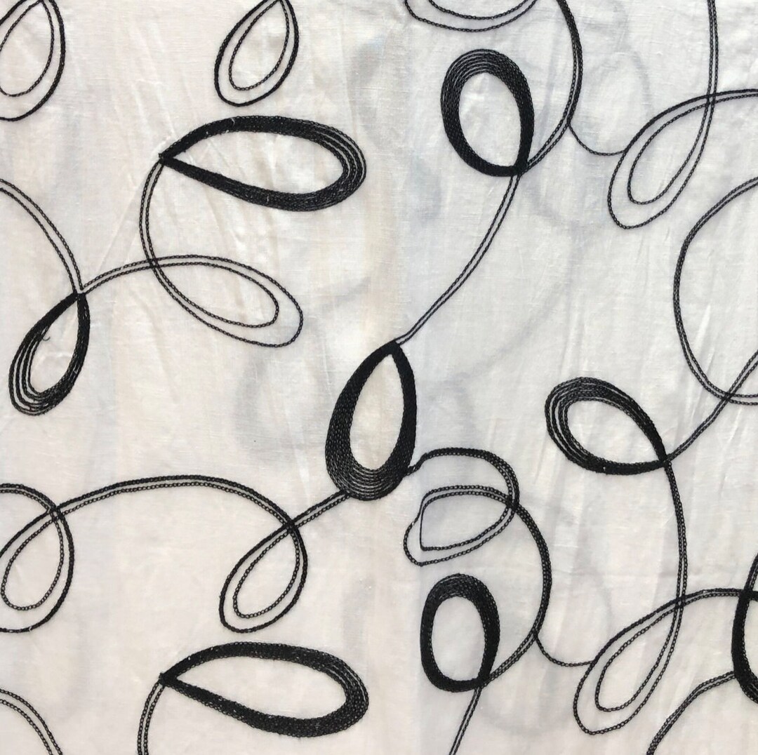 Embroidery Embroidered Linen Fabric by the Yard - Etsy