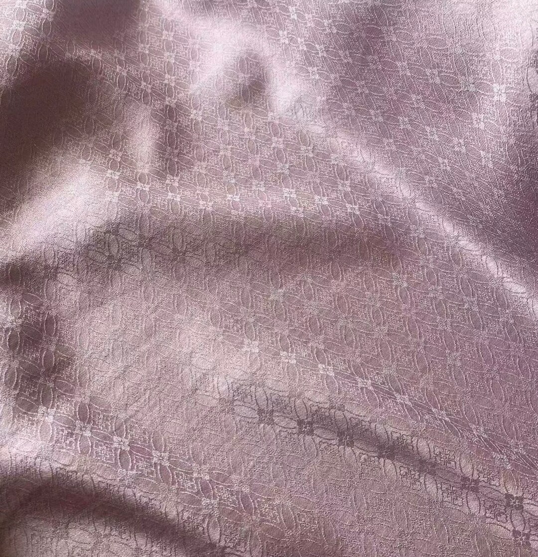 Jacquard Metallic Silk Fabric by the Yard - Etsy