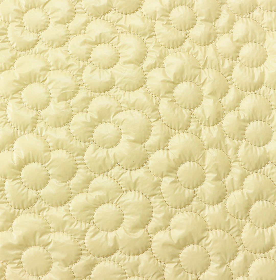 Yellow Quilted Padded Fabric by the Yard - Etsy