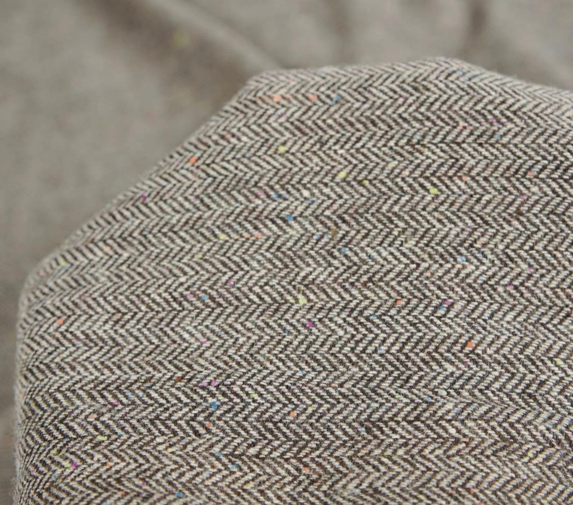 Colorful Specks Herringbone Wool Fabric by the Yard - Etsy