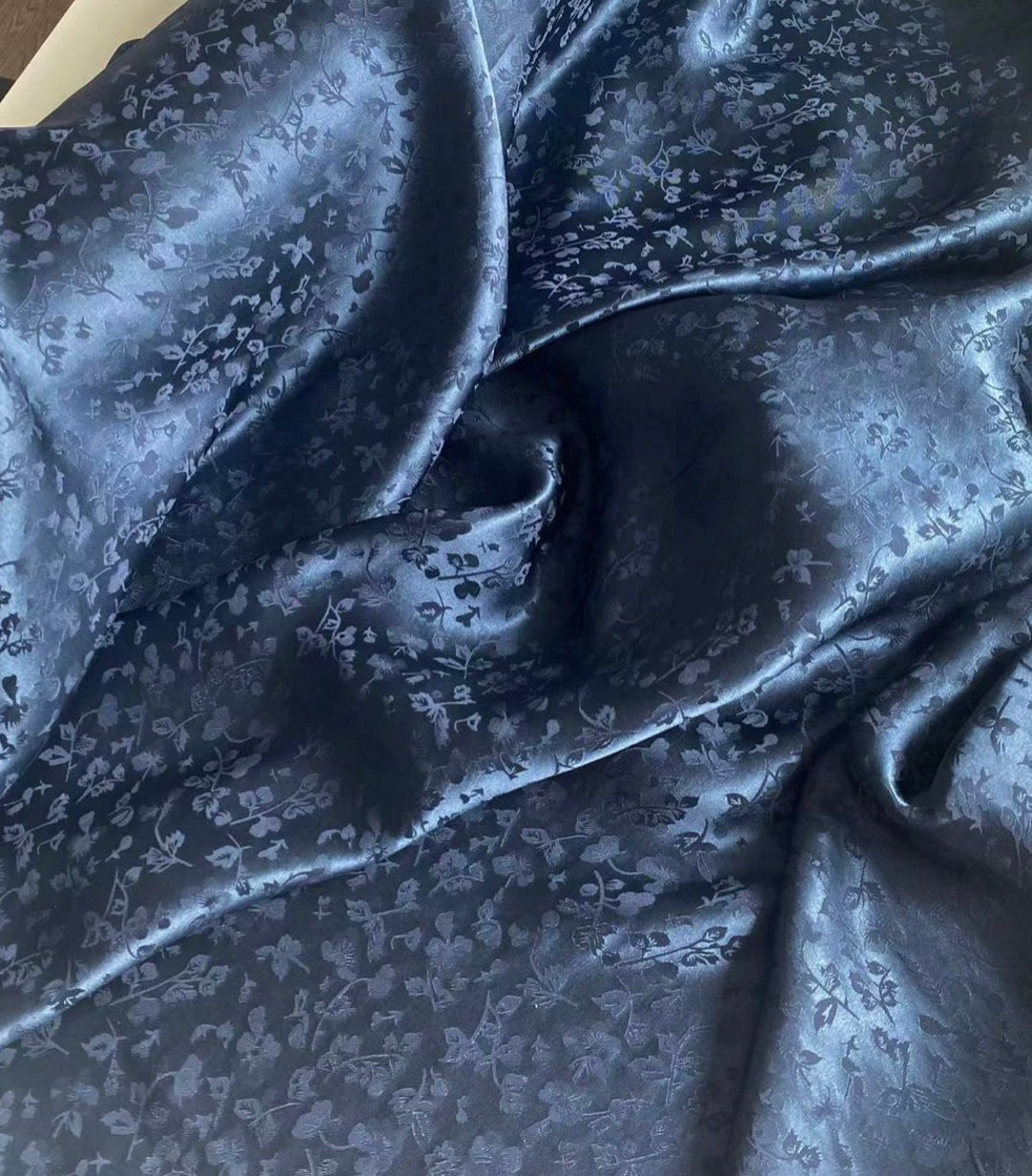 Jacquard Silk Fabric by the Yard - Etsy