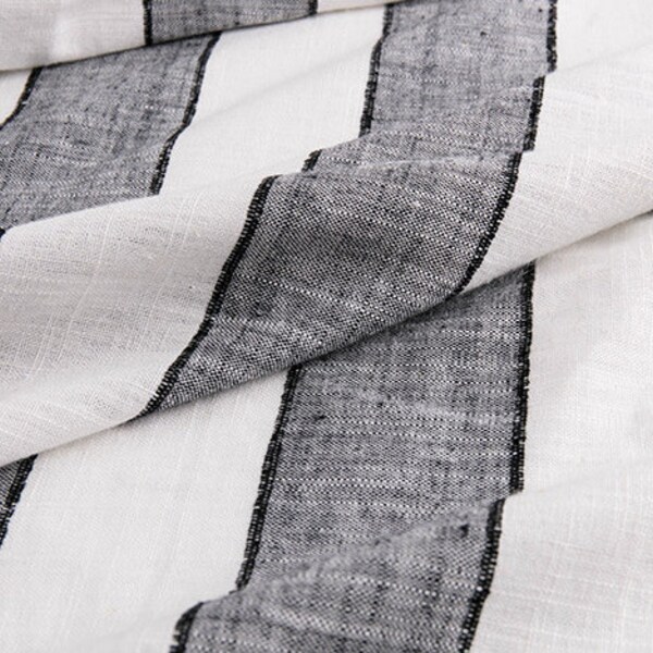 Striped Linen Fabric - Etsy