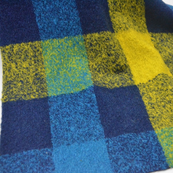 Plaid Knit Wool Fabric by the Yard - Etsy