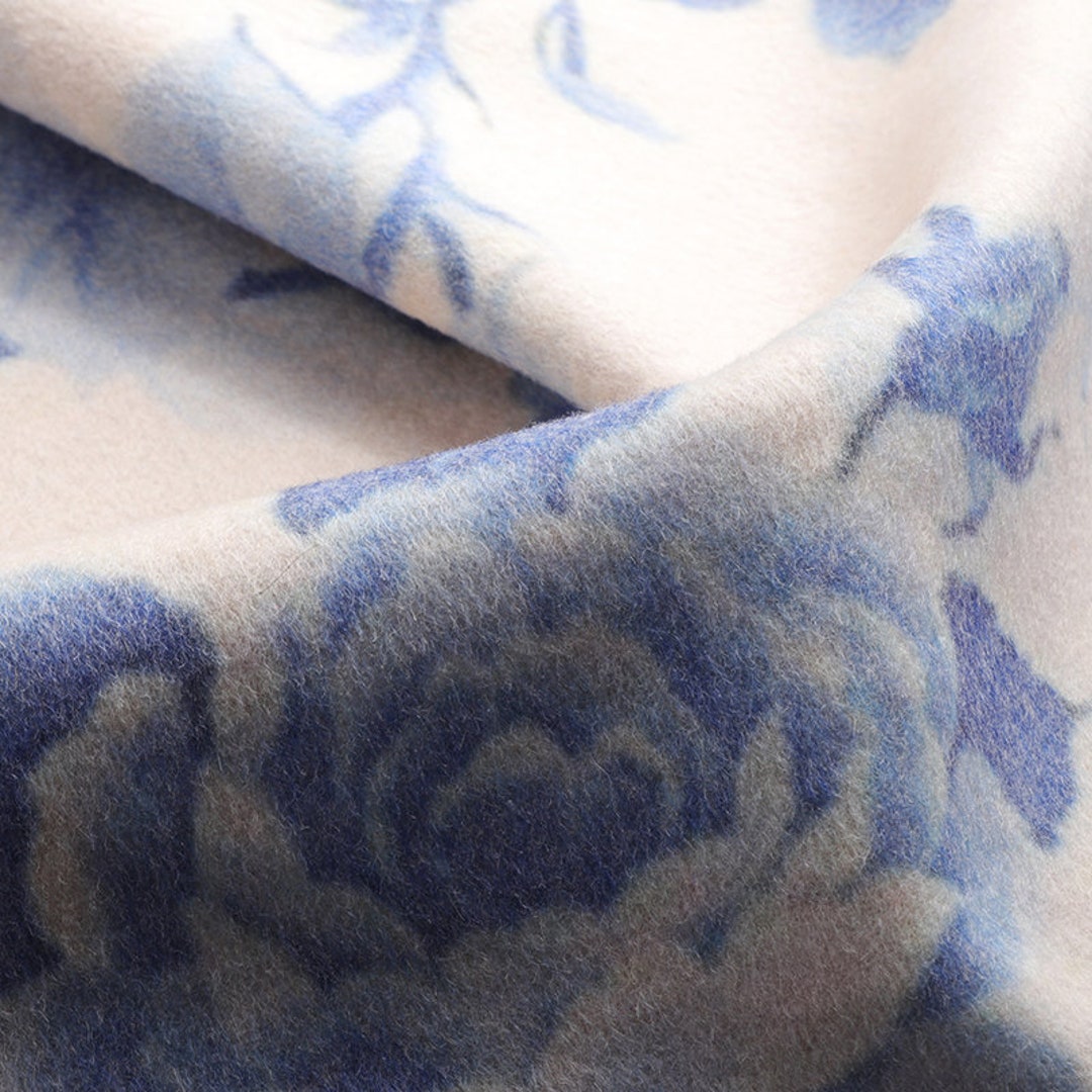 Print Wool Fabric by the Yard - Etsy