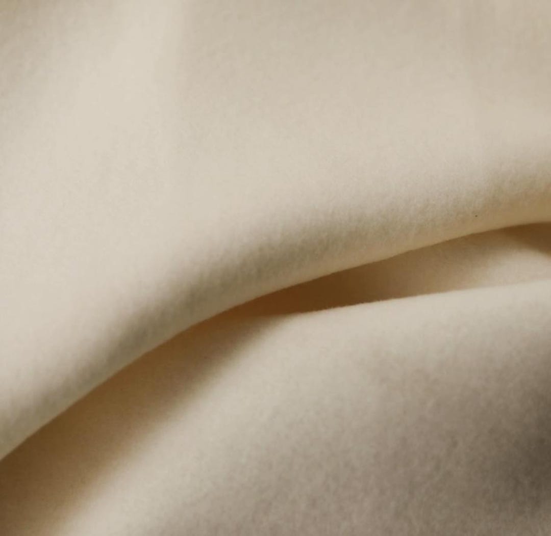 Cream Double Faced Wool Fabric, Double Sided Wool Fabric by the Yard - Etsy