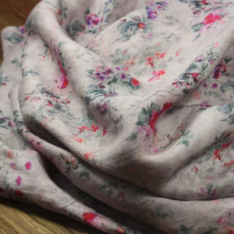 Printed Linen Fabric - Etsy