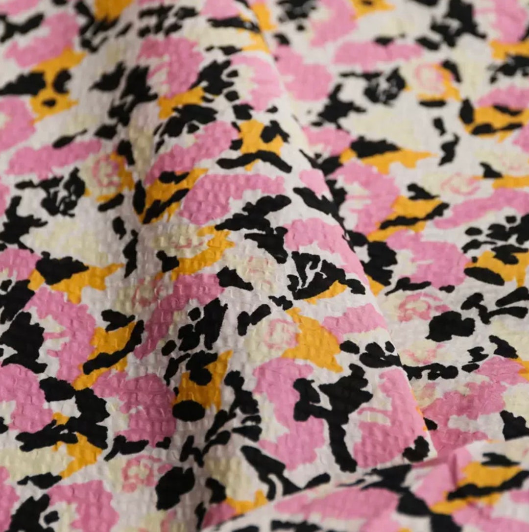 Print Textured Cotton Fabric by the Yard - Etsy