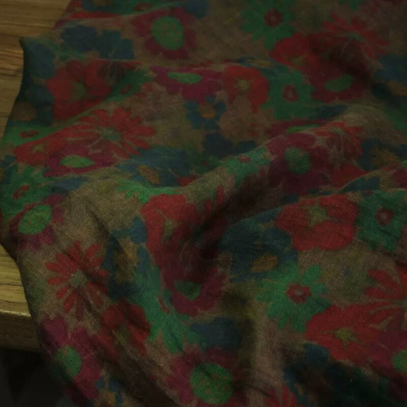 Floral Linen Fabric - Etsy