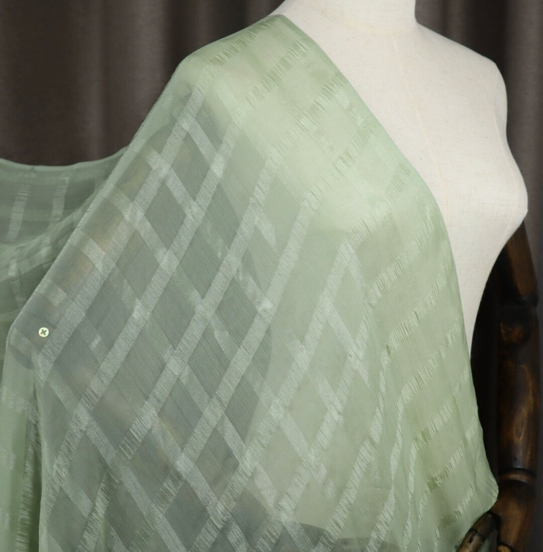 Plaid Silk Fabric by the Yard - Etsy