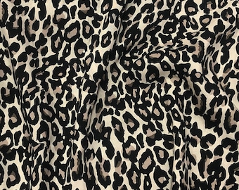 Leopard Viscose Fabric - Etsy