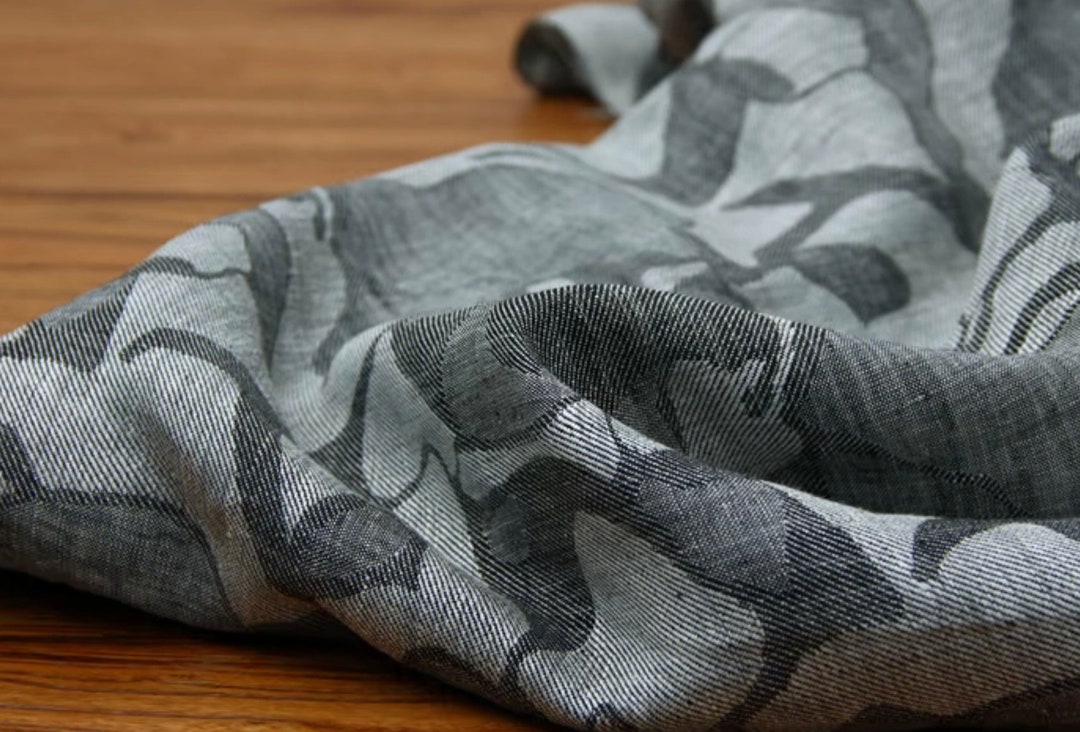 Jacquard Linen Fabric by the Yard - Etsy