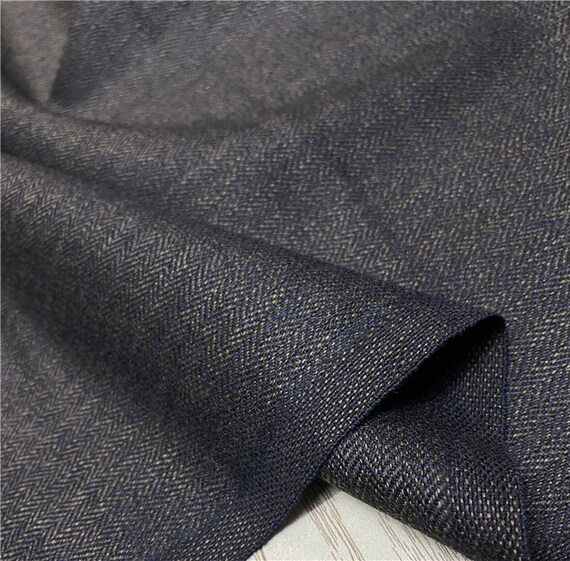 Herringbone Worsted wool fabric by the yard Jewelry & Beauty Materials ...