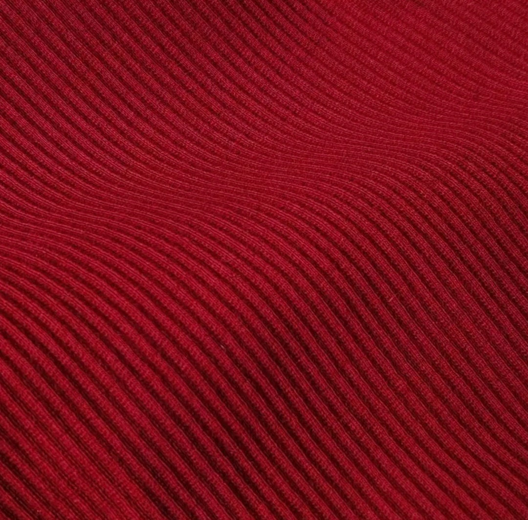 Ribbed Knit Silk Cotton Fabric by the Yard - Etsy