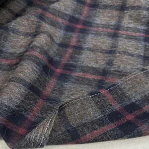 Plaid Mohair Wool Fabric by the Yard - Etsy