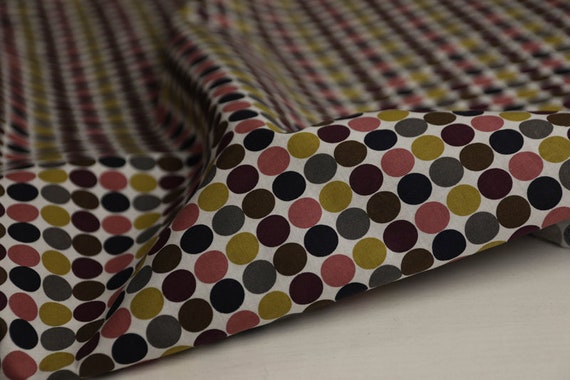 Colorful Dotted Print Linen Fabric by the Yard Limited Stock - Etsy