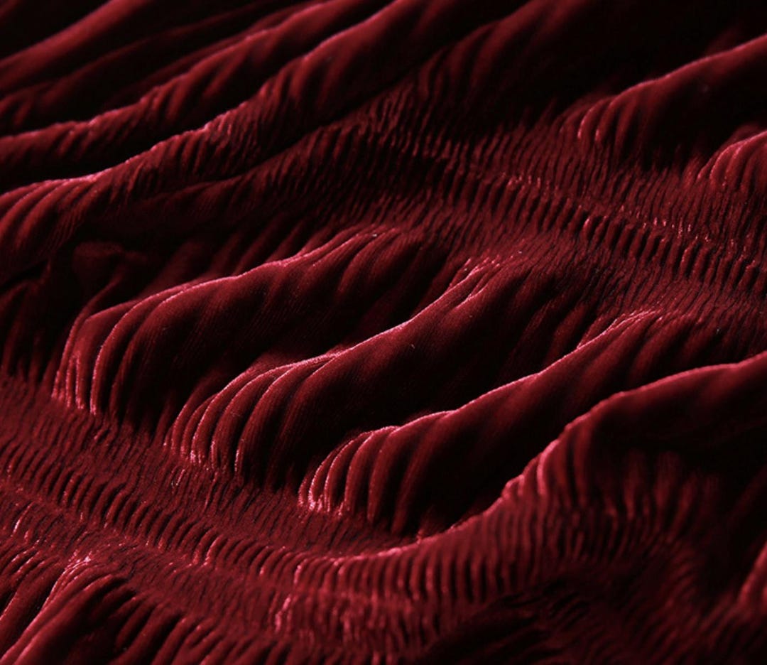 Textured Crinkled Velvet Fabric by the Yard - Etsy