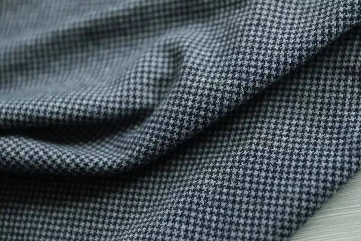 Houndstooth Knit wool fabric by the yard | Etsy