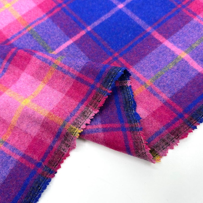 Plaid Wool Fabric - Etsy