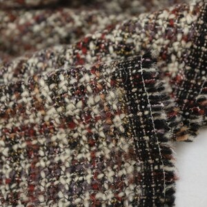 Colorful Tweed Wool Fabric by the Yard - Etsy