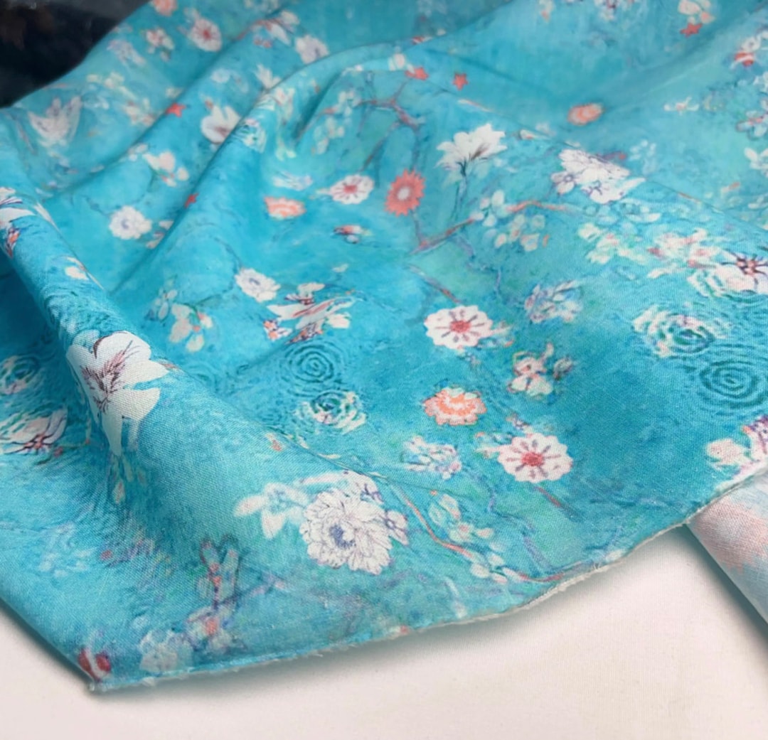 Print Linen Cotton Fabric by the Yard - Etsy